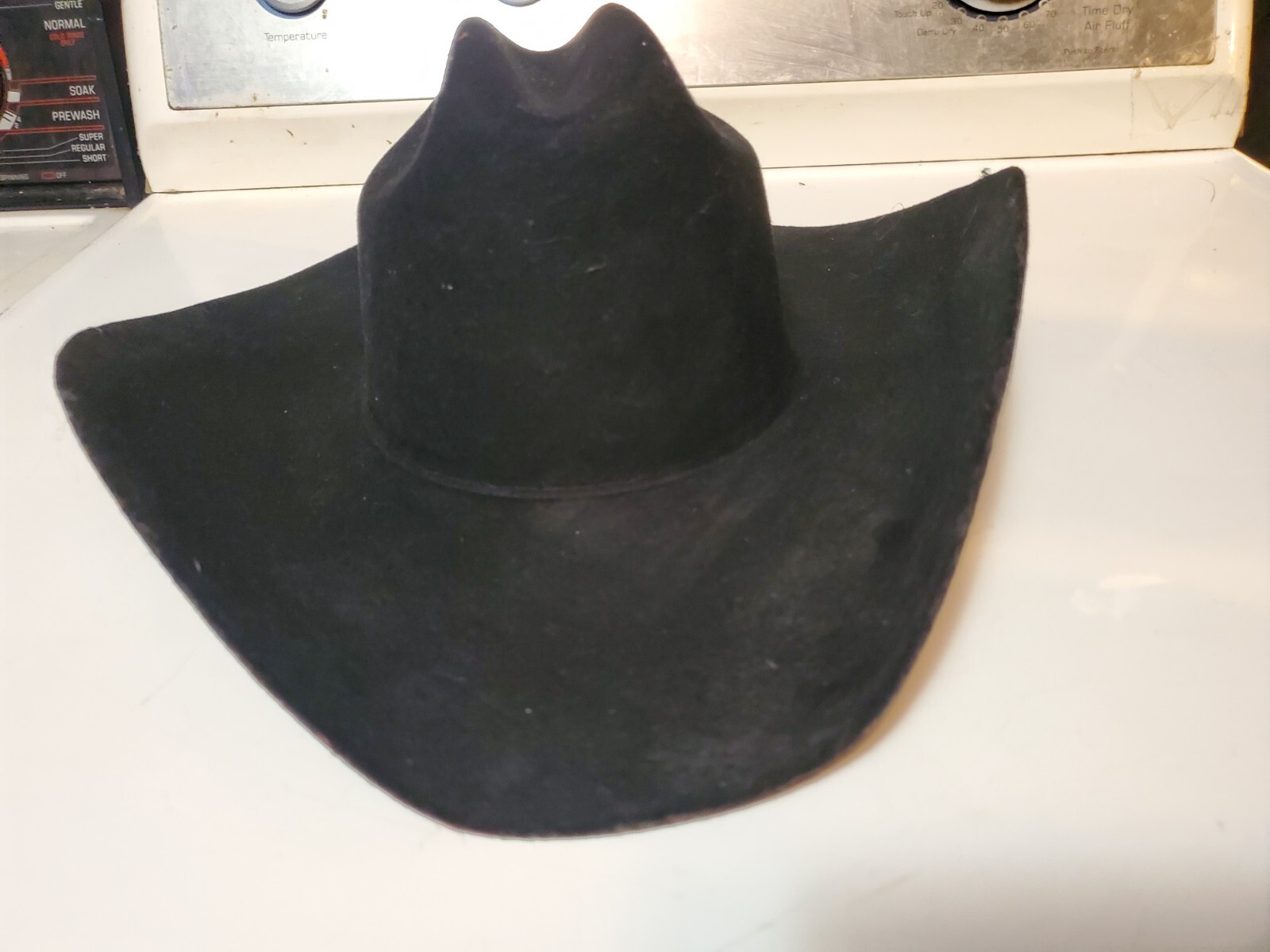 Vintage Tony Lama Black Cowboy Rancher Western Hat Santa Fe XX Select ...