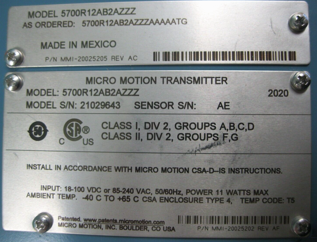 Micro Motion 5700 Manual