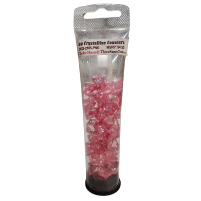PINK Crystalline Gaming Counters 50 Small | eBay