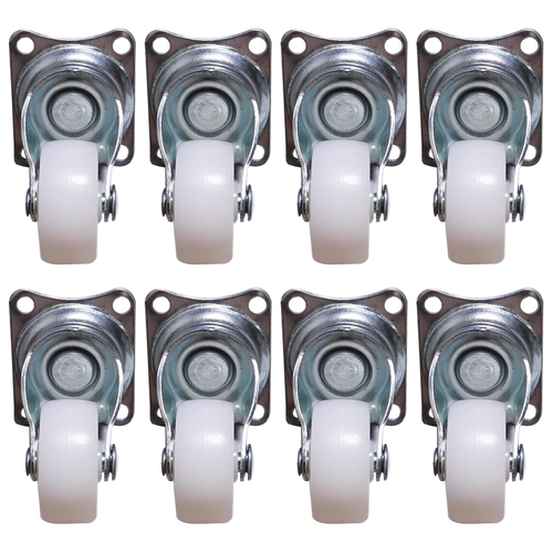 Caster Wheels 1 Inch Plate Casters Nylon Base Swivel Casters Wheels ...