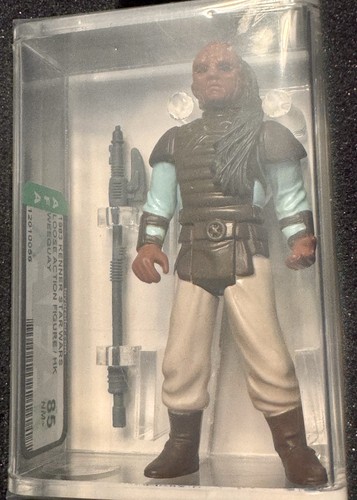 Weequay AFA 85 NM+ Vintage 1983 Kenner Star Wars Loose Action Figure ...