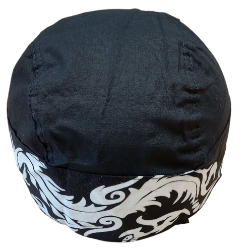 Durag Skull Cap Head Wrap Biker Motorcycle Du Do Black Bandana Paisley ...