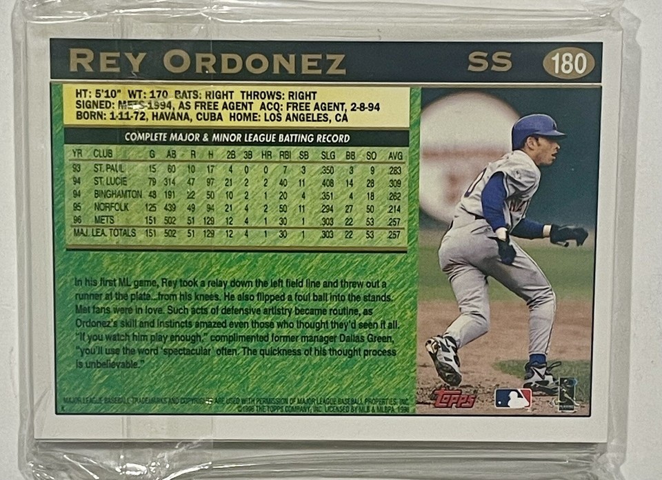 1997 TOPPS BASEBALL NEW YORK METS 20 CARD TEAM SET-EDGARDO ALFONZO-JOHN ...