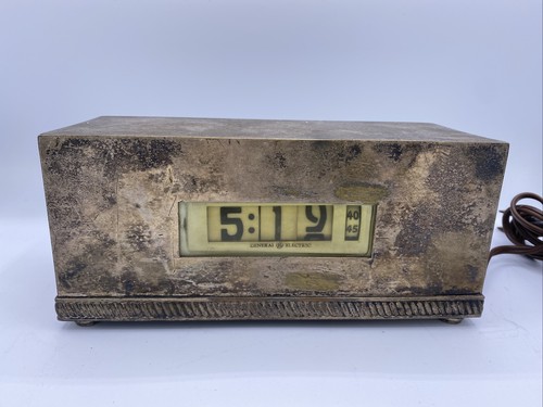 GE General Electric Telechron 8B22 The Executive Silver-Plated Rotor ...