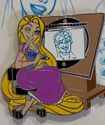 2015 Drawn To Disney AP Pin Tangled Rapunzel Drawing Flynn Rider | eBay