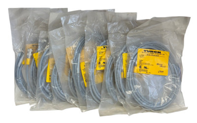 10 TURCK RK 4T-2 / RK4T2 EURO FAST CORDSET CABLES SINGLE-ENDED 2M U2151 ...