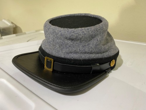 CIVIL WAR CSA CONFEDERATE INFANTRY WOOL KEPI FORAGE CAP HAT-MEDIUM | eBay