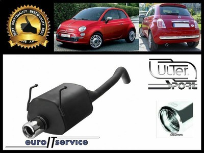 EXHAUST SPORT MUFFLER For FIAT 500 2007-2011 2012 2013 2014 2015 2016 ...