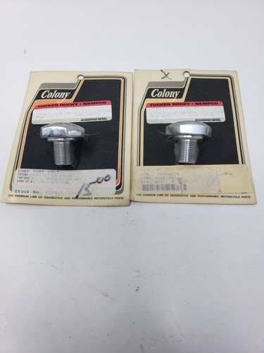 Lot Of 2 Colony 8233-1 Chrome Fork Tube Caps | eBay