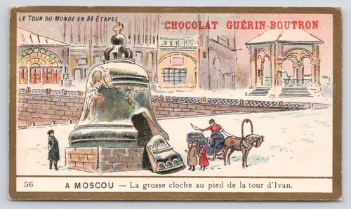 FRENCH Victorian Trade Card Guerin Boutron Chocolat Moscow Large Bell ...