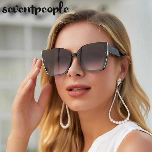 Oversized Cats Eye Sunglasses Luxury Brand Fashion Large Frame Square ...