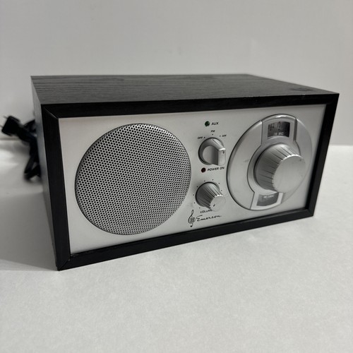 Emerson AM/FM Stereo Radio Model NR30 Working 9x4x5” Black & Sliver | eBay