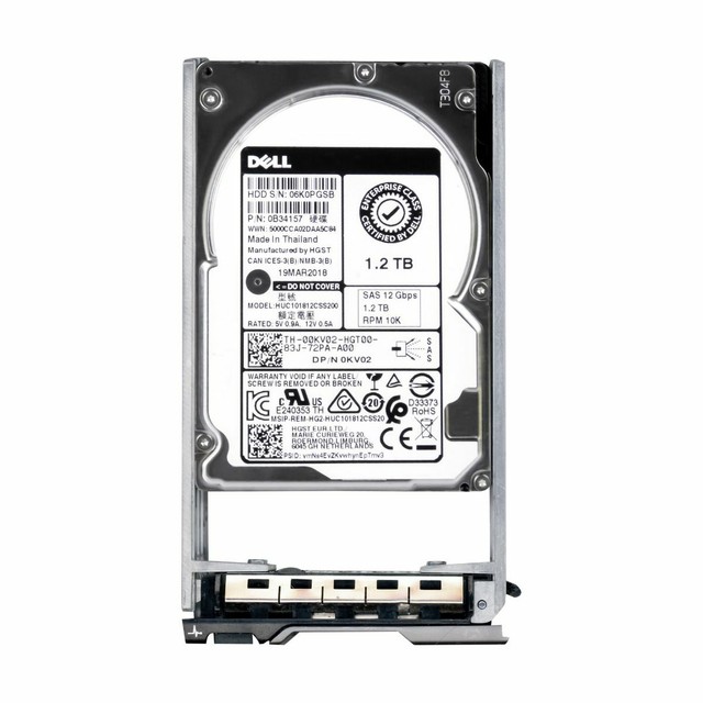 0KV02 DELL 00KV02 1.2TB 10K 12Gbps 2.5'' SAS HUC101812CSS200 HDD for ...