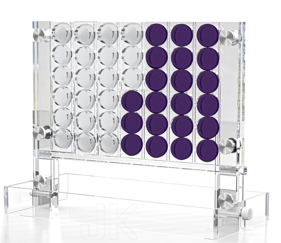 Connect Four - 4 in a Row - Luxury Acrylic Board Game in Various Colour ...
