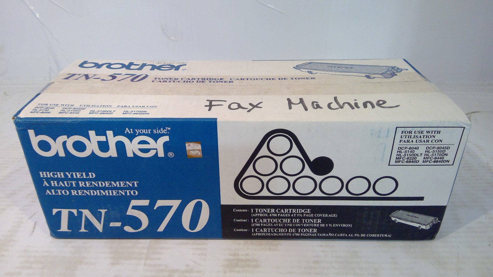 Genuine Brother DCP-8040/MFC-8840DN Black Toner Cartride TN-570, TN570 ...