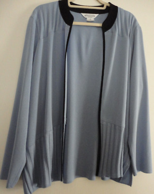 Misook Jacket, 2X blue with black trim | eBay