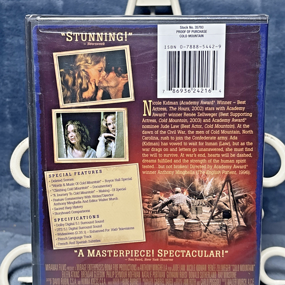 Cold Mountain DVD 2003 Miramax Jude Law Nicole Kidman Renee Zellweger | eBay