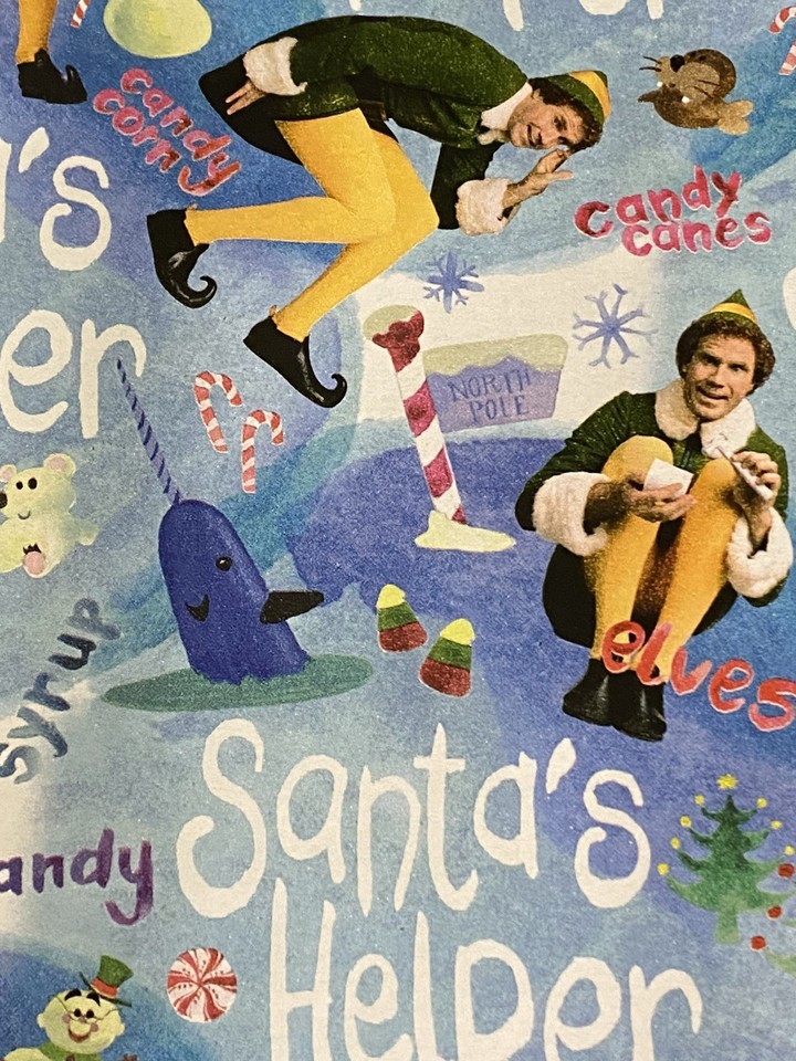 ELF BUDDY MOVIE Christmas Wrapping Paper 50 sq ft Large Will Ferrell | eBay