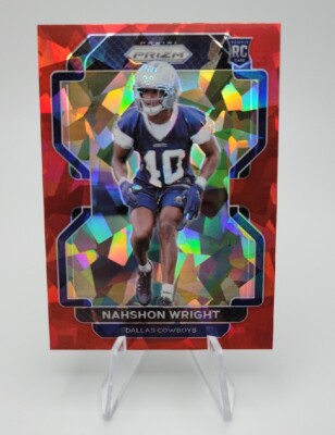 2021 Panini Prizm Nashon Wright Red Cracked Ice RC Dallas Cowboys #438 ...
