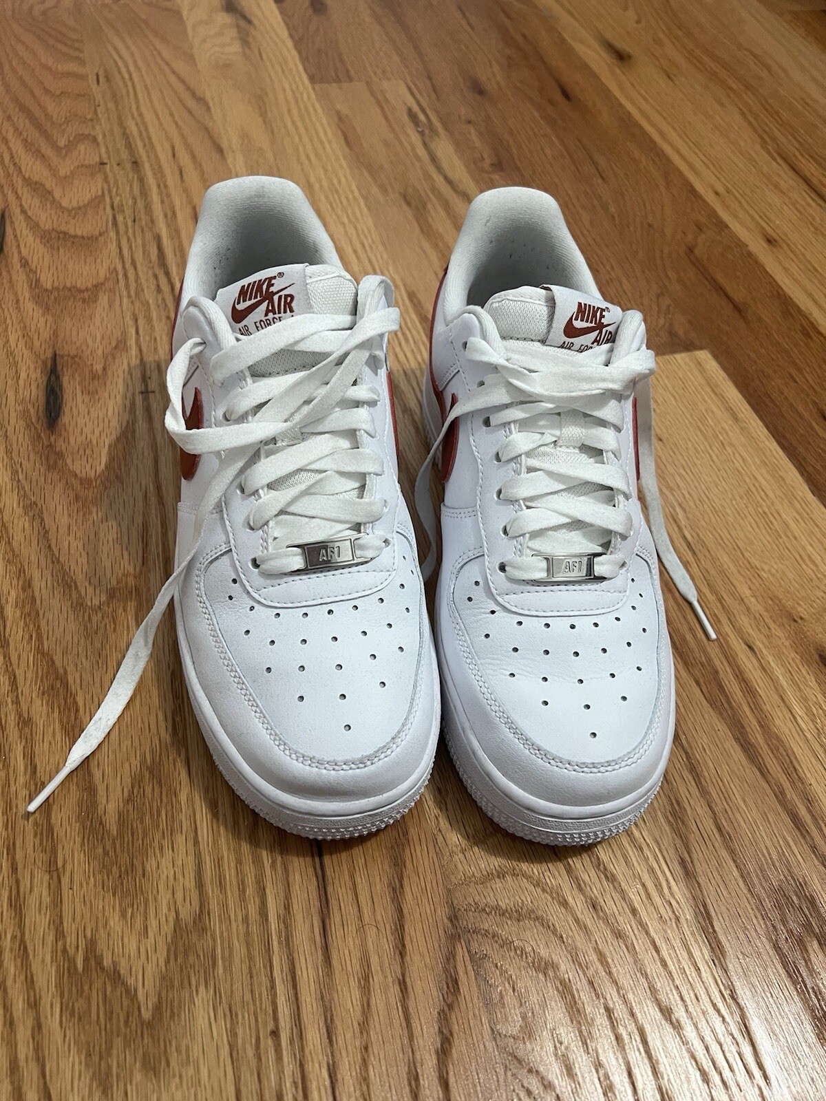 Nike Air Force 1 '07 Sneakers White Rust Orange Women… - Gem