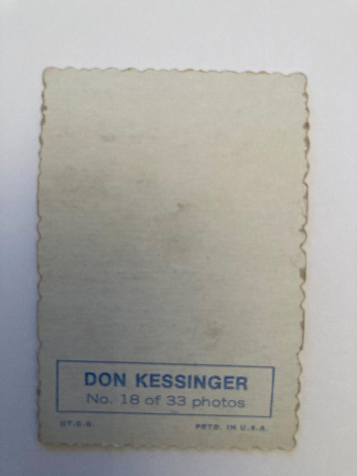 1969 Topps Deckle Edge Baseball Card Don Kessinger card #16 Chicago ...