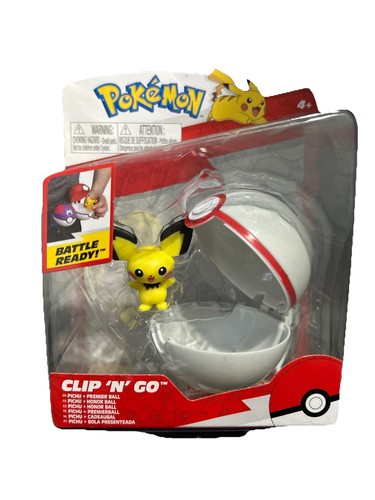 Pokemon Pichu And Poke ball Battle Ready With Pokemon Figure Clip And ...