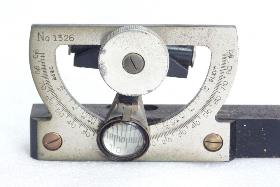 E.R. WATTS & SON 1326 HAND-HELD SURVEYING ABNEY LEVEL & CLINOMETER ...