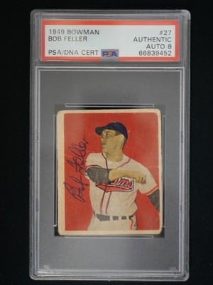 1949 Bowman #27 Bob Feller PSA Authentic Hand Signed Auto | eBay
