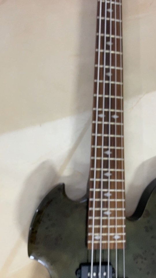 Solid Body Mocking Bird Electric Bass Guitar 5 String Black Hardware ...