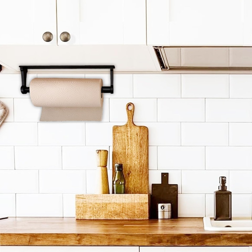 MONEER Paper Towel Holder Under Cabinet, Paper Towel Holder, Aluminum ...
