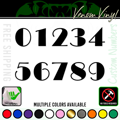 Custom Numbers Vinyl Decal Broadway Style Home Mailbox Sticker Car ...