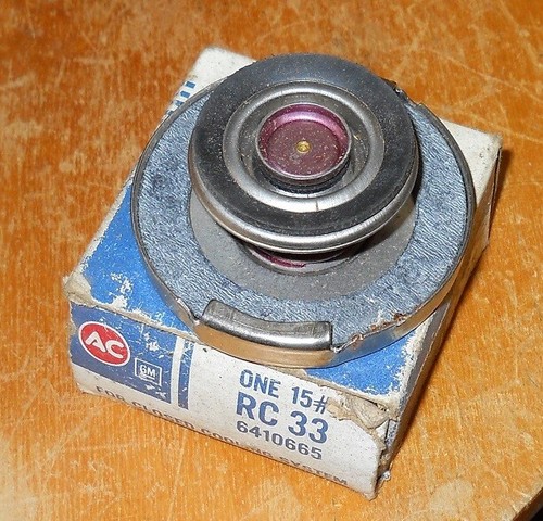 AC Rc-33 Radiator Cap GM 6410665 OEM Corvette Camaro Trans Am for sale ...