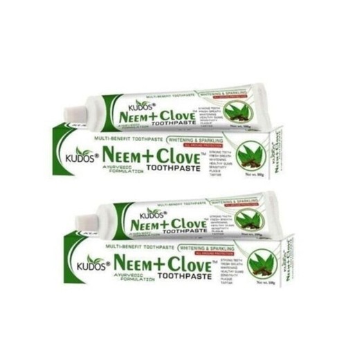 pack of 10 Kudos Ayurveda Neem And Clove Toothpaste - 100gm FREE ...