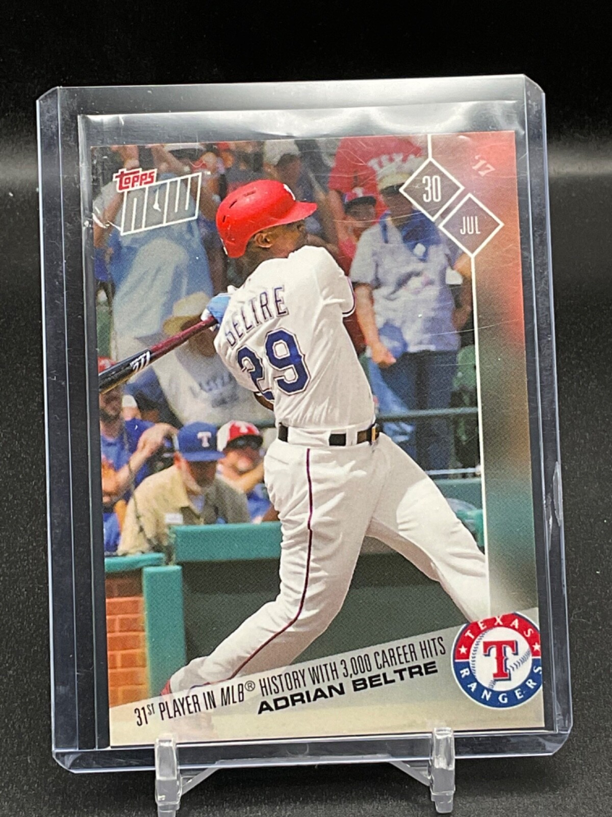 2017 Topps Now Baseball Card #419 Adrian Beltre 31st Player w/ 3,000 ...