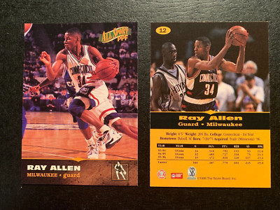 Ray Allen ROOKIE 1996 ALL SPORT PPF Lot of 2 TWO Cards UCONN #12 | eBay