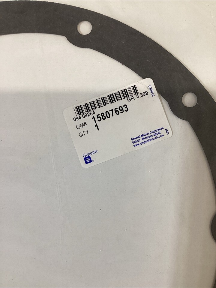 15807693 GM OEM NEW Rear Axle Differential Pumpkin Cover Gasket 10 Bolt ...