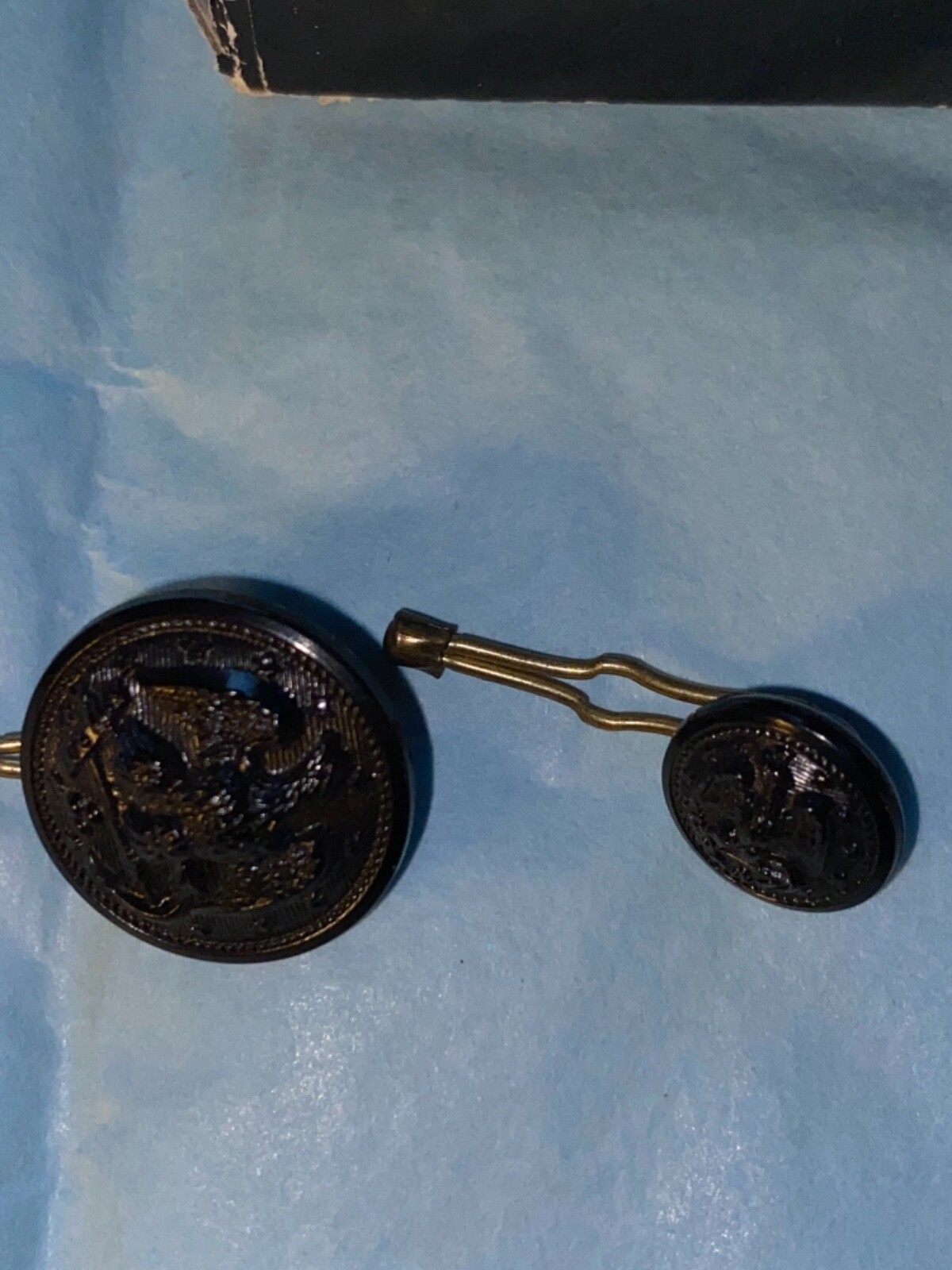 1940`S US NAVY BLACK BAKELITE OFFICER AND CPO 11/16 WORK UNIFORM LOT OF ...