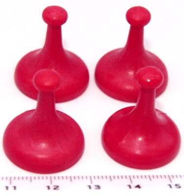 1972 Sorry Board Game Replacement Lot 4 Red Pawn Mover Part Only Parker ...