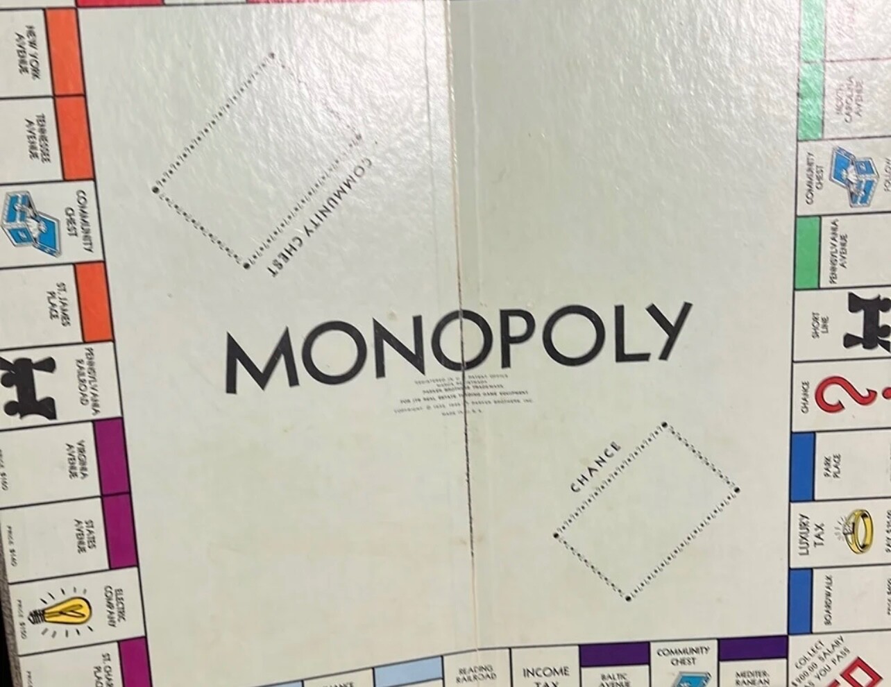 Vintage 1936 Monopoly Game with Board Instructions Rare WWII Composite ...
