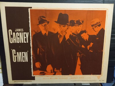 Lobby Card 1949rr G-MEN James Cagney best CU on phone mobsters guns | eBay