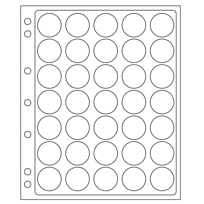 2 Coin Capsule Album Pages Lighthouse Grande Encap 26 27 mm Hold Small ...