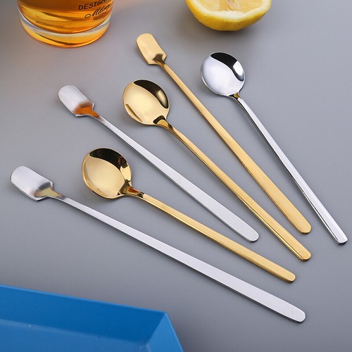 Golden Dessert Teaspoons Coffee Accessories Set For Kitchen Small ...