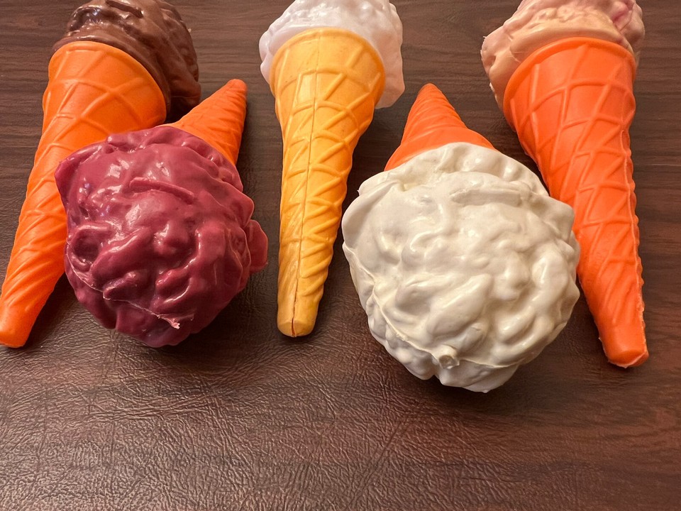 Artificial Plastic Fake Ice Cream Cone Set Of 5 Pretend Props | eBay