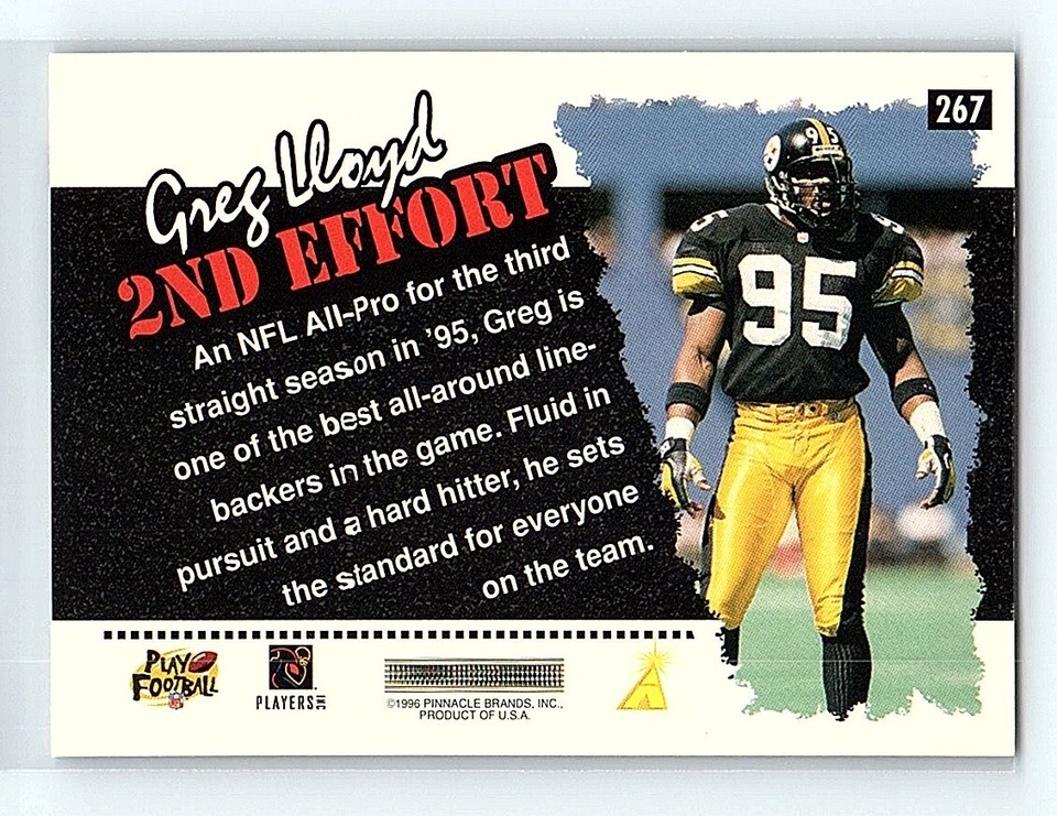 1996 Score 2nd Effort Greg Lloyd Pittsburgh Steelers #267 | eBay