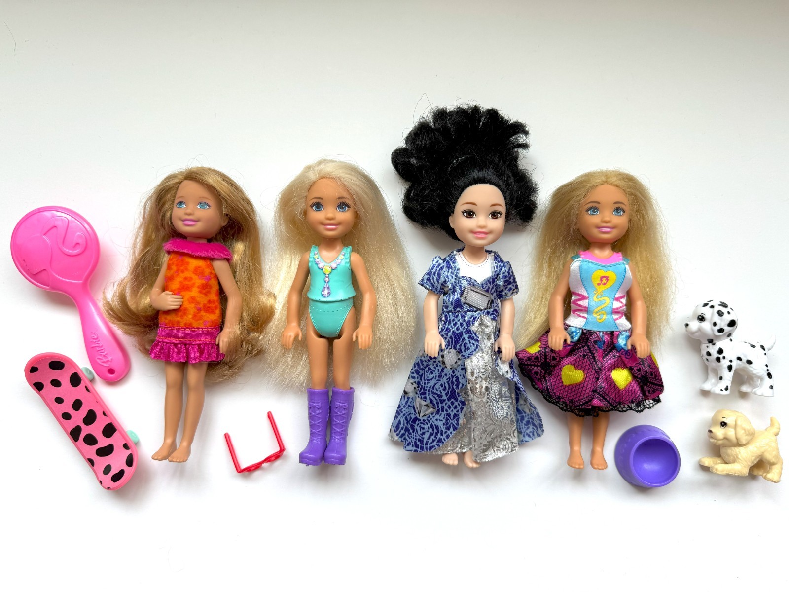 Mattel Barbie Chelsea Dolls Lot of 4 with Clothes Pets Accessories | eBay