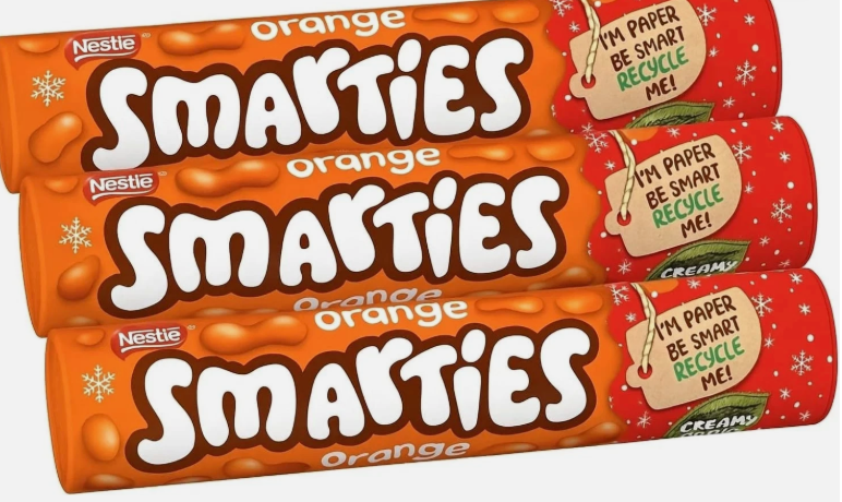 Smarties 3 x 120g Orange Giant Tubes stocking fillers Christams Gifts ...