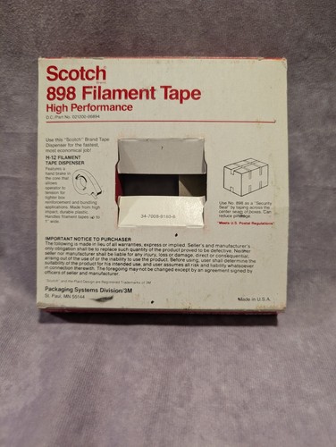 Scotch 3M Filament Tape 898 High Performance 19mm x 54.8m 60 Yards 3 ...