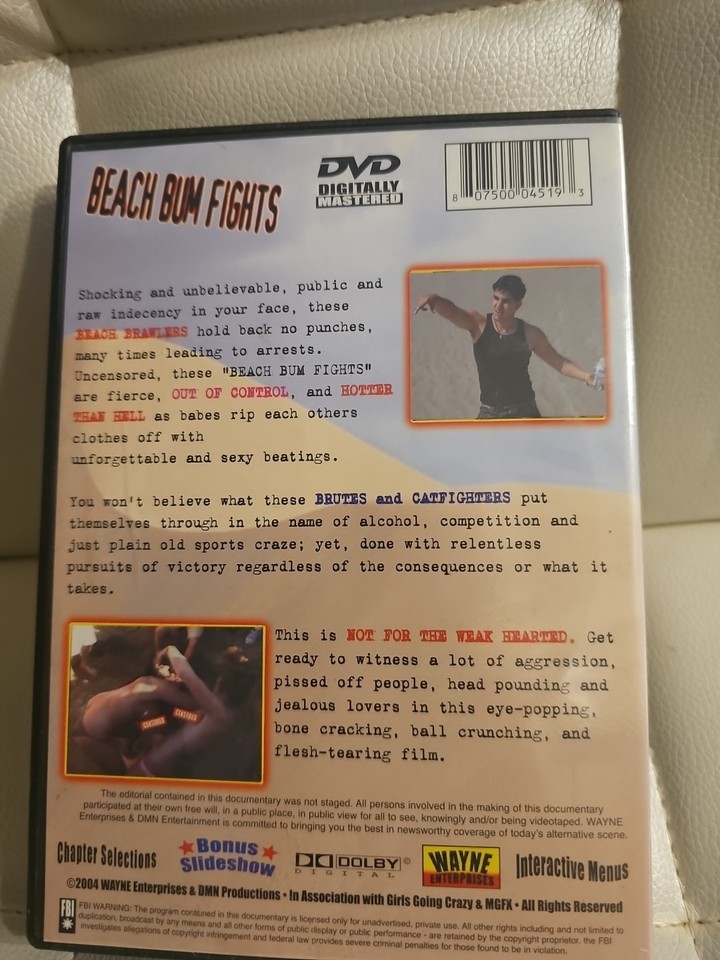 Beach Bum Fights DVD (Wayne Enterprises , 2004) RARE OOP | eBay