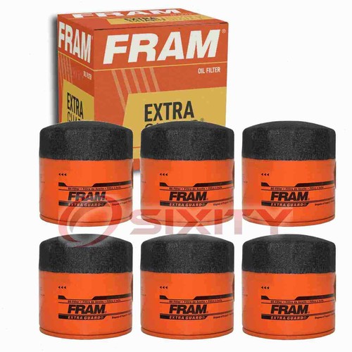 6 pc FRAM Extra Guard PH16 Engine Oil Filters for V95-0088 V4011BP V25 ...