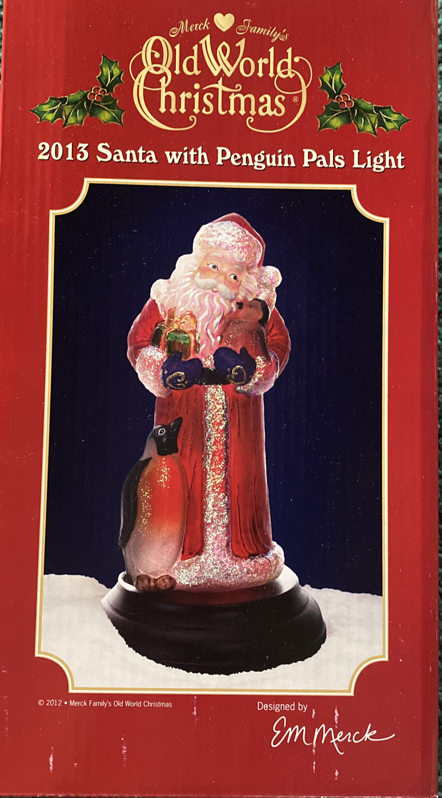 Merck Old World Christmas 2013 Santa With Penguin Pals Light New NIB | eBay